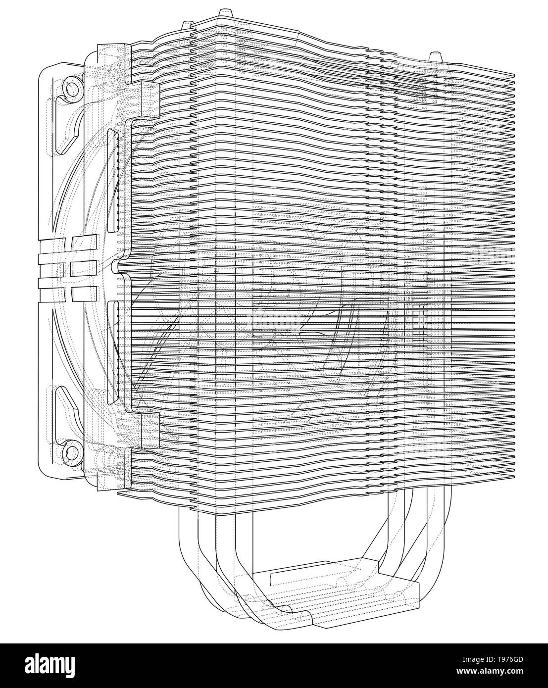 Cpu Coller Concept. Vector Stock Vector Image & Art - Alamy