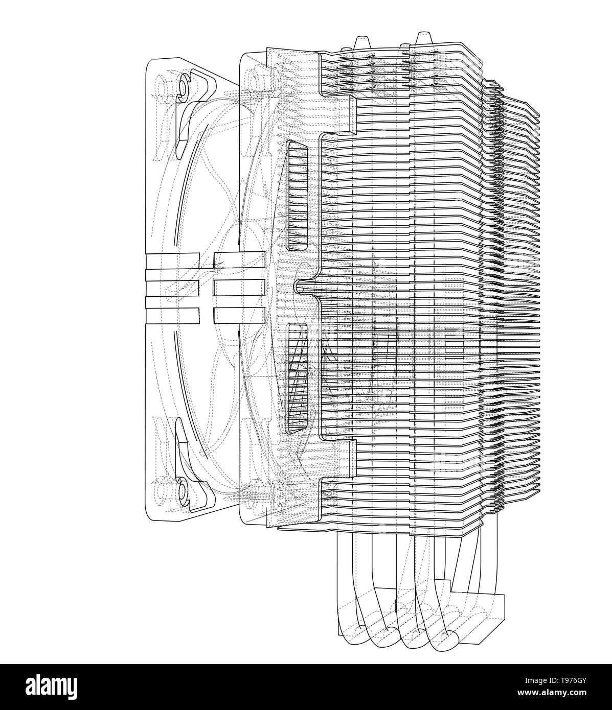 Cpu Coller Concept. Vector Stock Vector Image & Art - Alamy