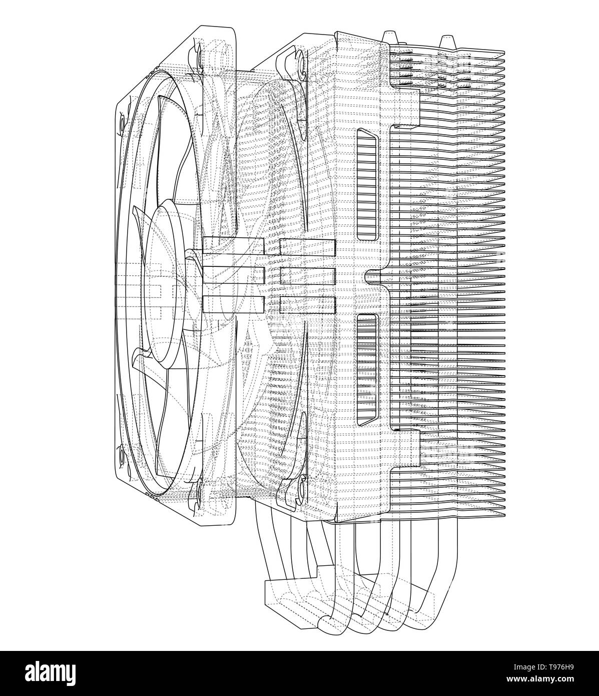 Processor unit cpu concept Black and White Stock Photos & Images - Alamy
