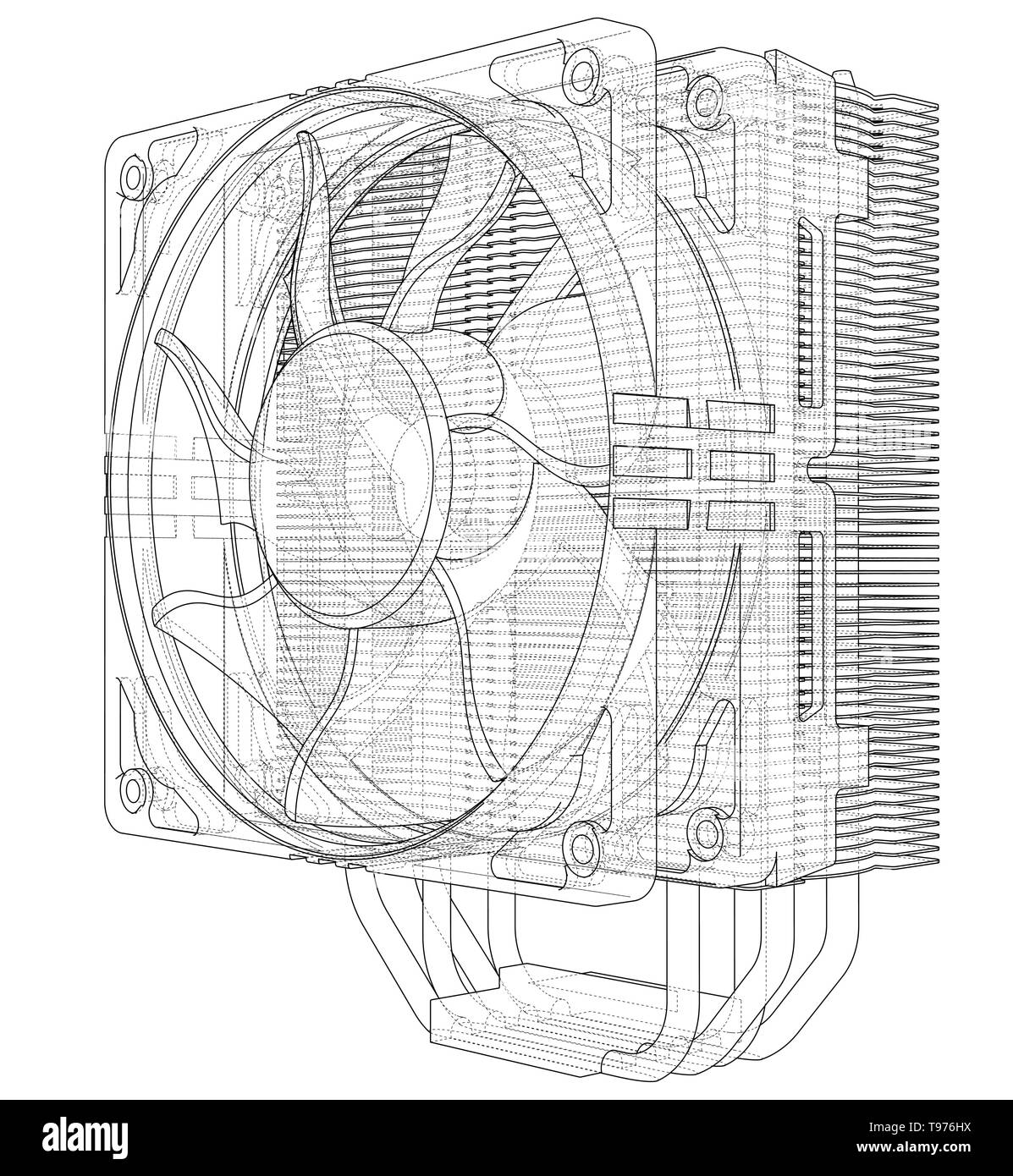 Cpu Coller Concept. Vector Stock Vector Image & Art - Alamy
