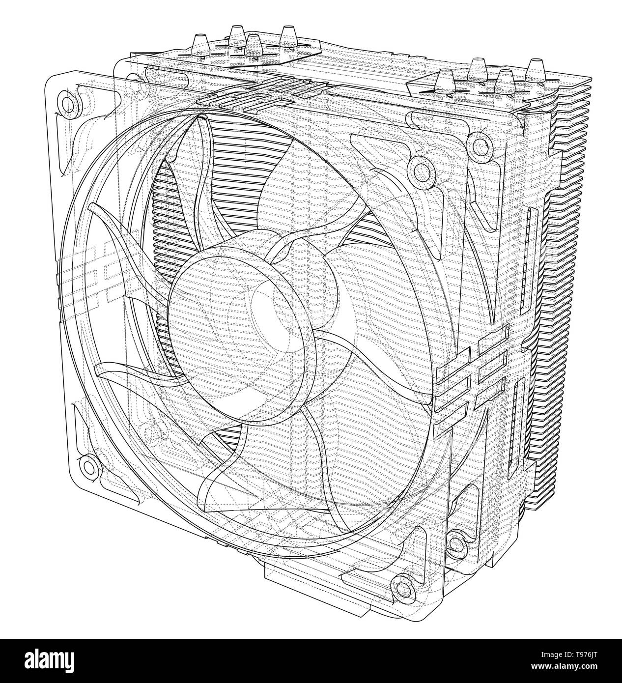 Cpu Coller Concept. Vector Stock Vector Image & Art - Alamy