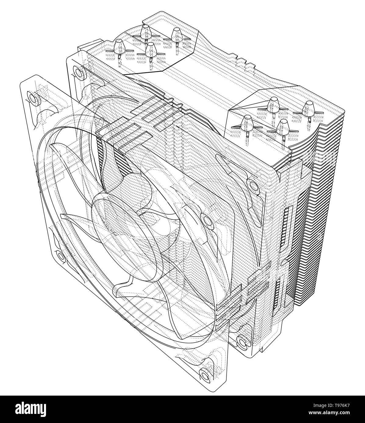 Cpu Coller Concept. Vector Stock Vector Image & Art - Alamy