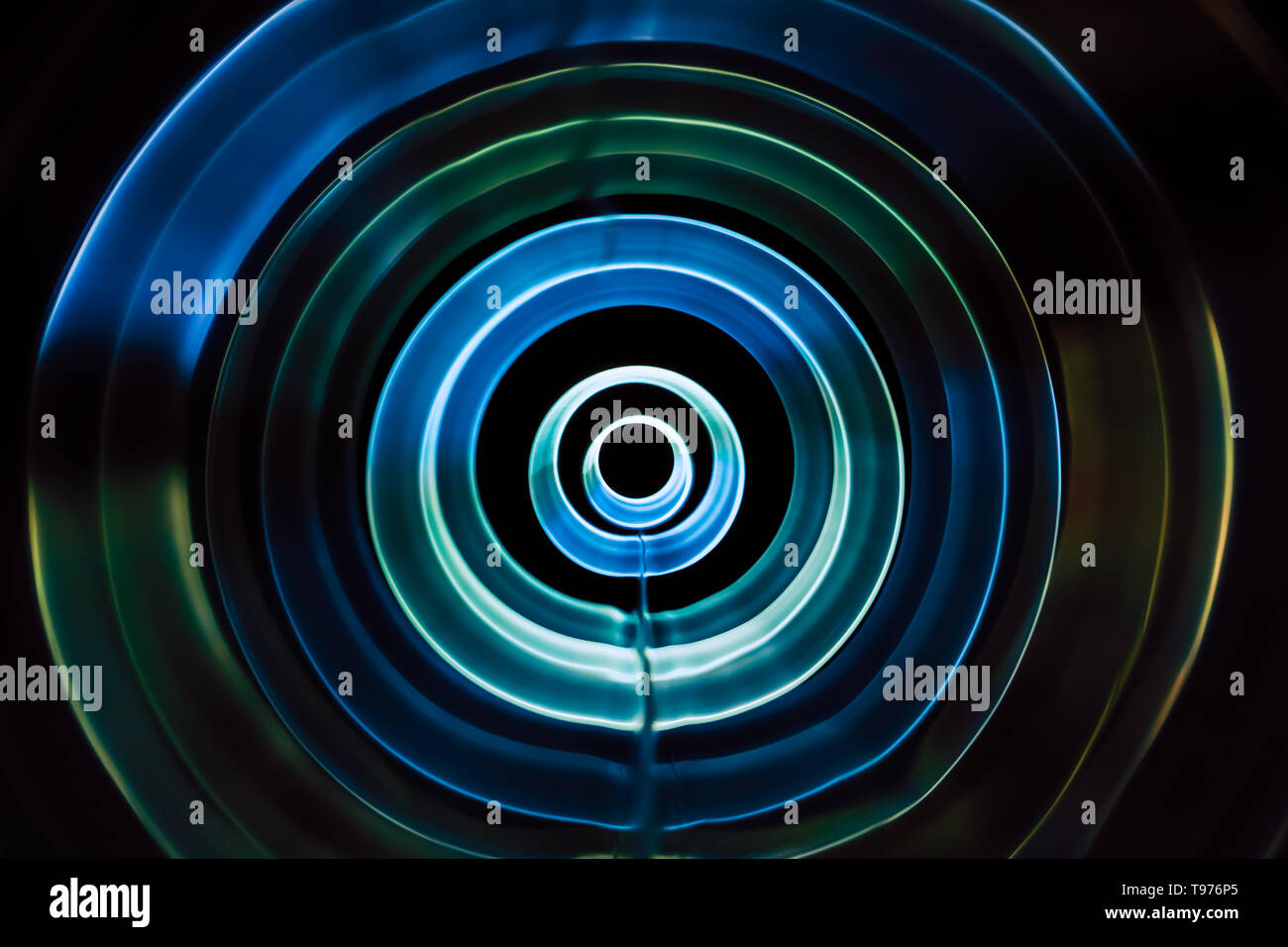 Sound waves in the dark in full color Stock Photo - Alamy