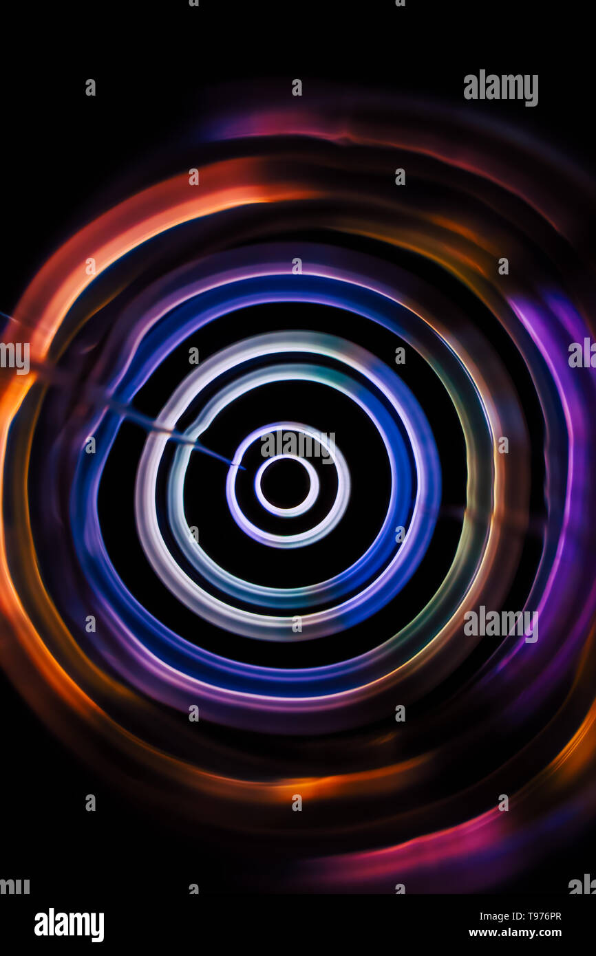 Sound waves in the dark in full color Stock Photo - Alamy