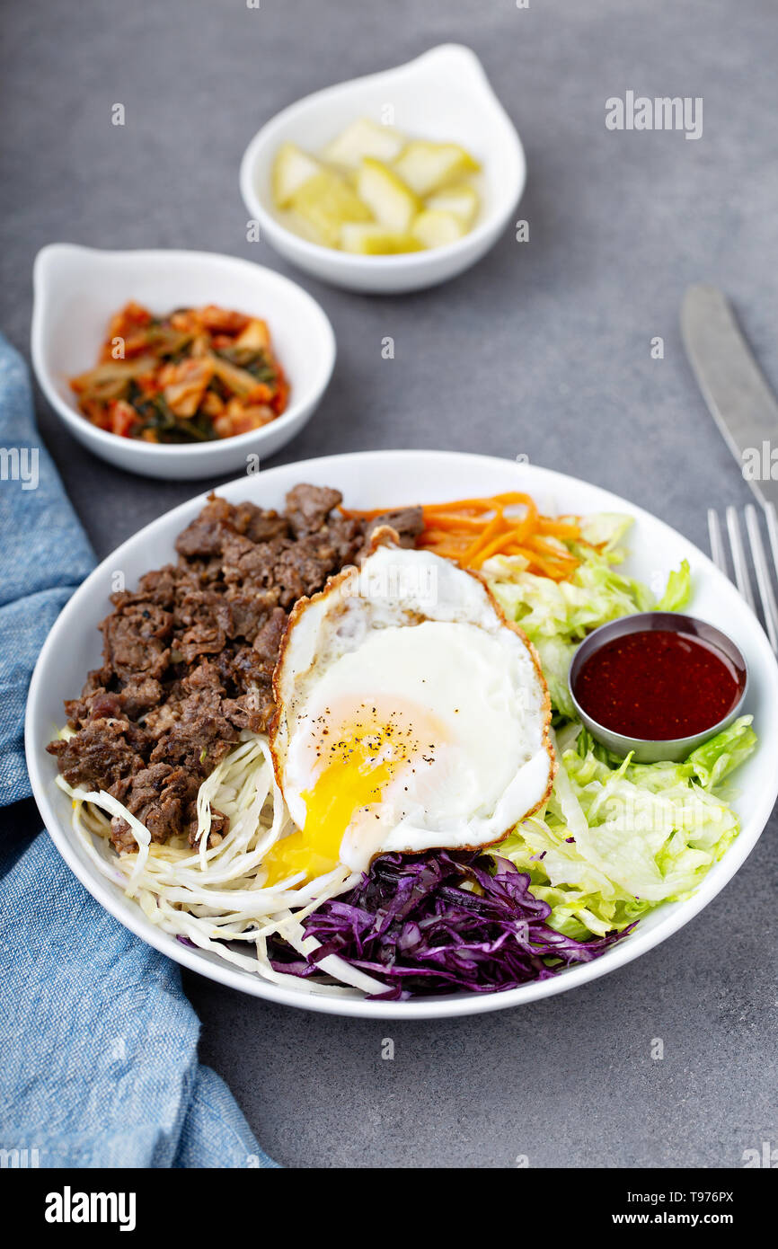 Traditional korean bibimbap Stock Photo - Alamy