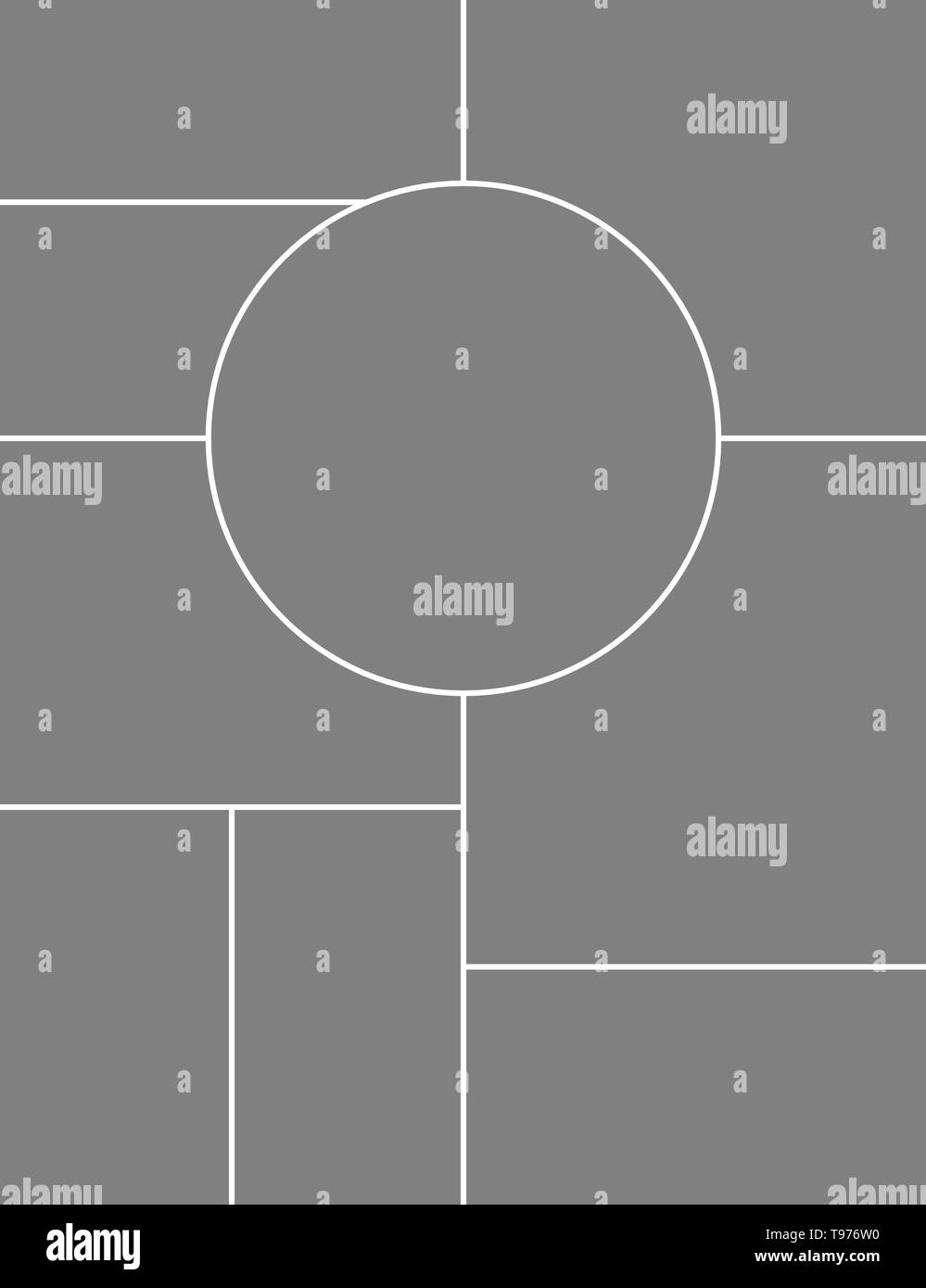 Collage photo frame template for images montage Stock Vector Image ...