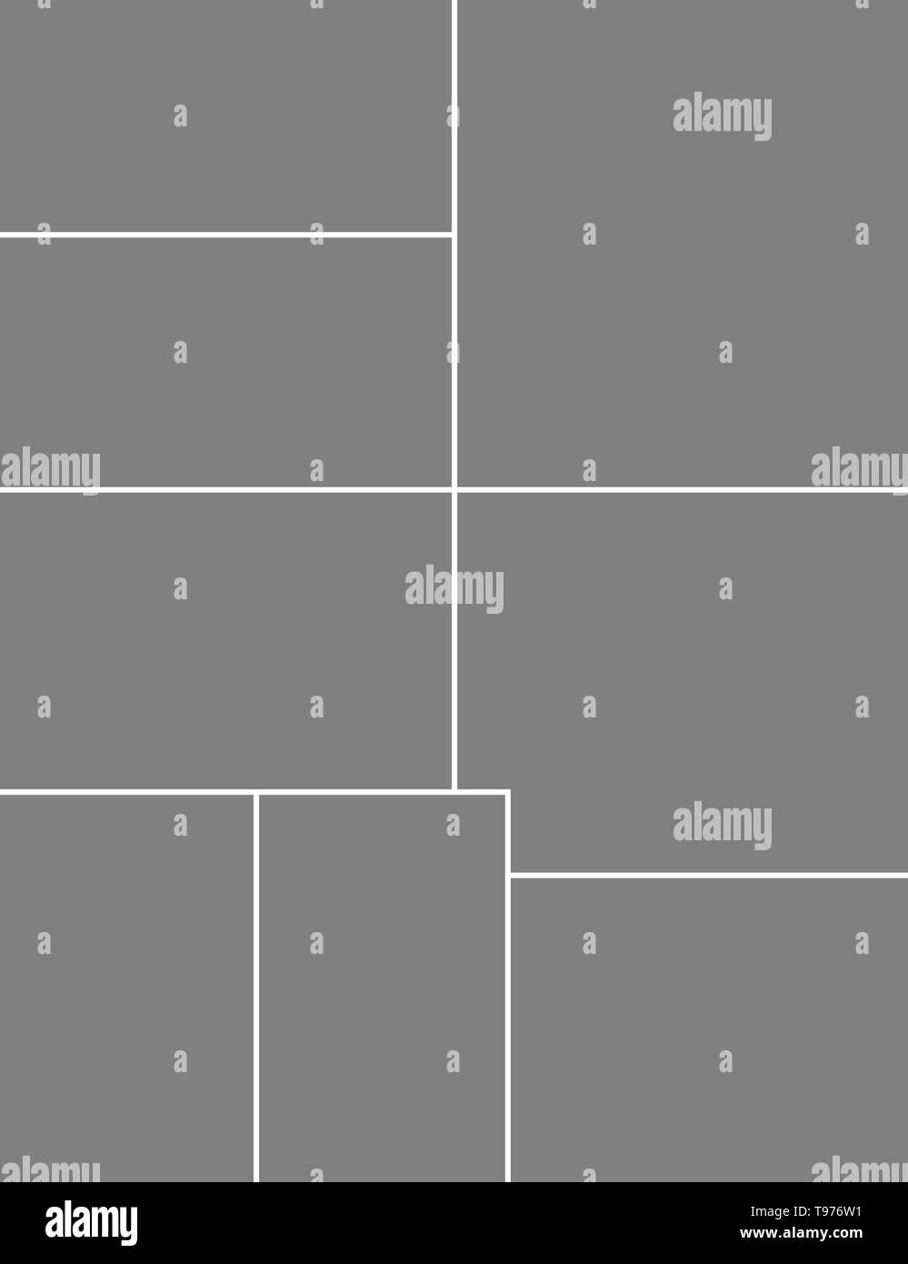 Collage photo frame template for images montage Stock Vector Image ...