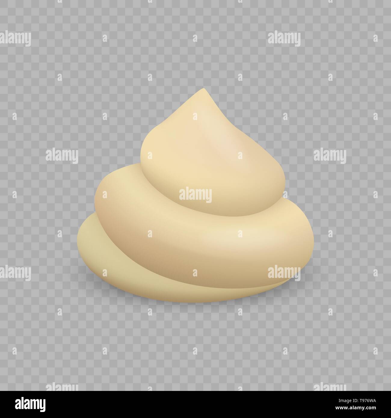 Yellow Cream isolated on white background Stock Vector Image & Art - Alamy