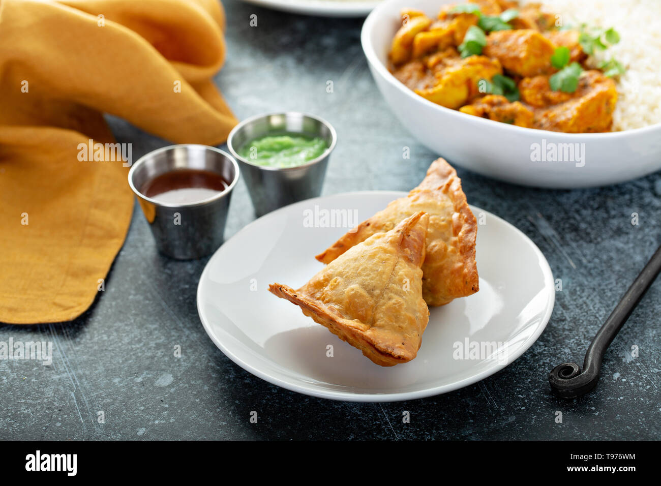 Traditional indian samosas hi-res stock photography and images - Alamy
