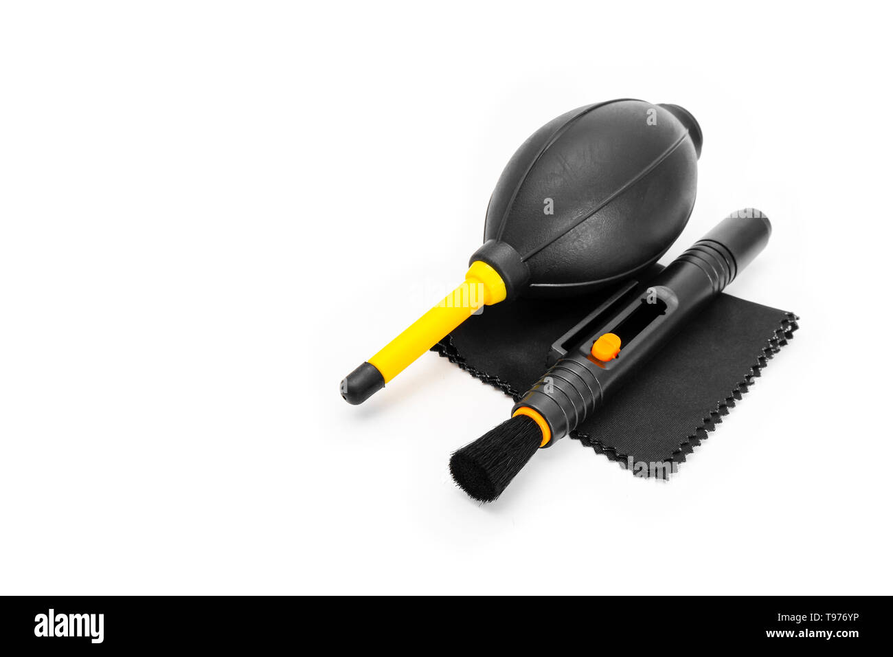 Camera Cleaning Set Isolated on White Studio Background with Clipping ...