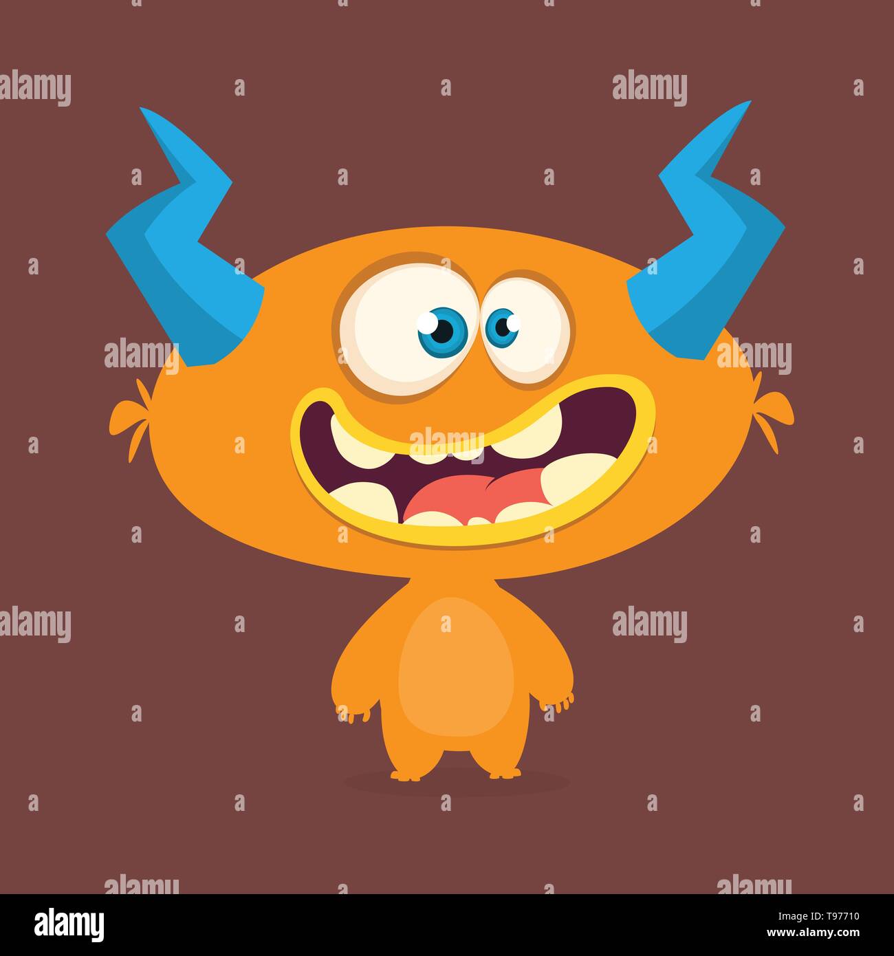 Funny cartoon alien. Vector illustration Stock Vector Image & Art - Alamy