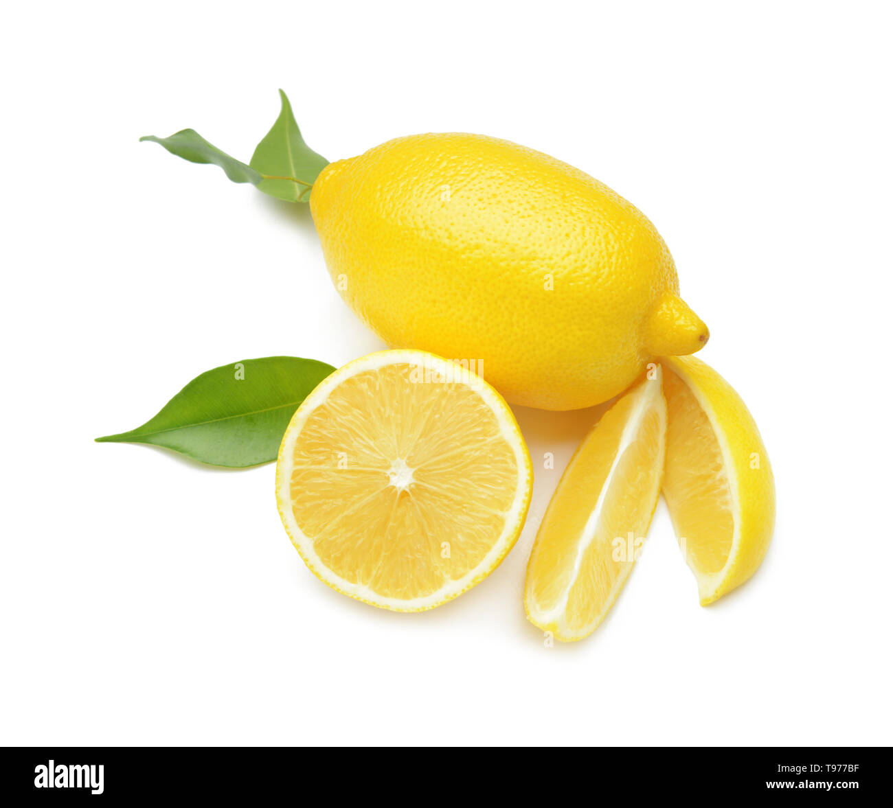 Top view cut lemons Cut Out Stock Images & Pictures - Alamy