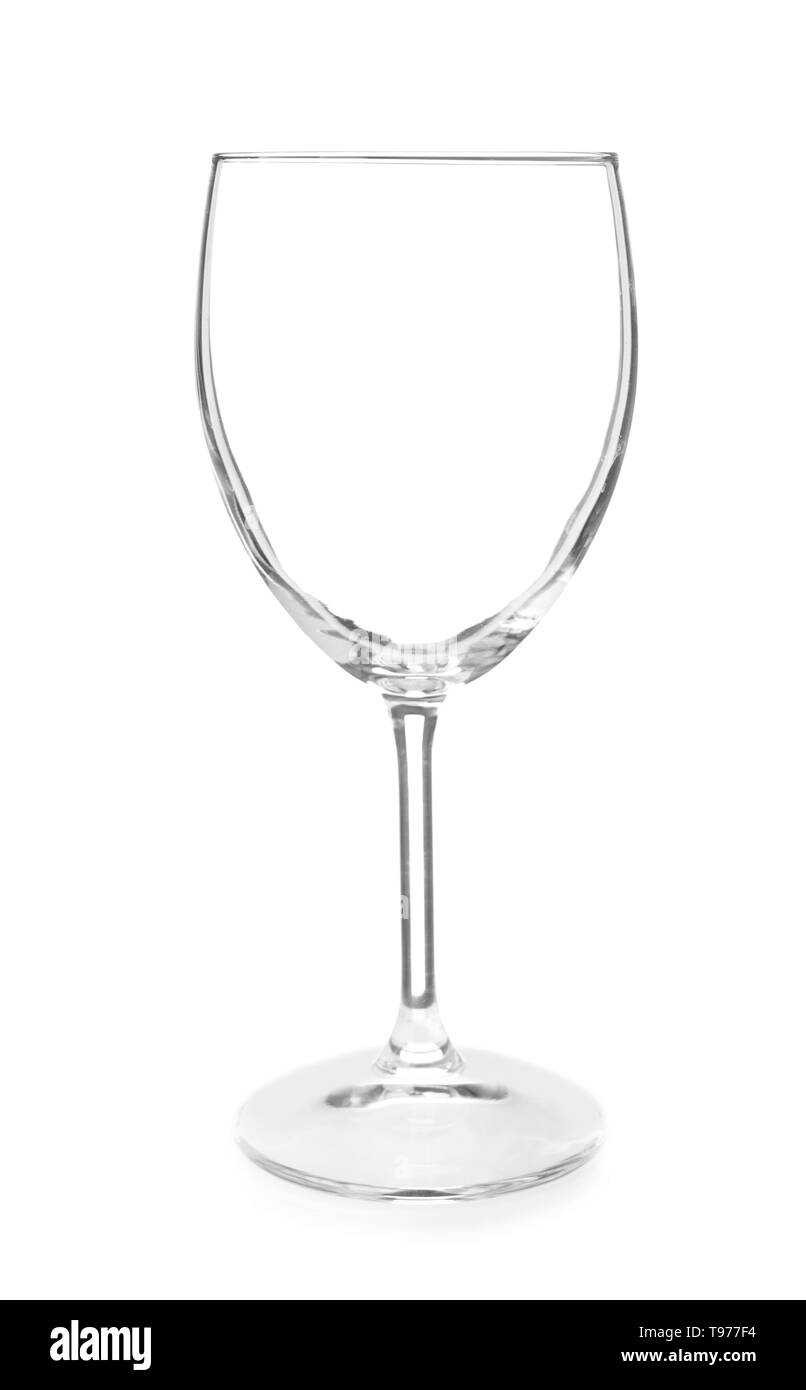 Clean empty glass on white background Stock Photo - Alamy