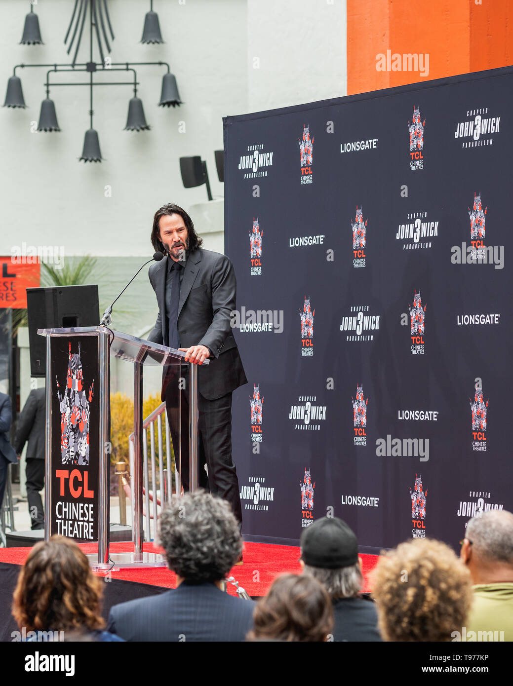 Keanu Reeves. Actor's Handprints and Footprints Cemented on Hollywood ...