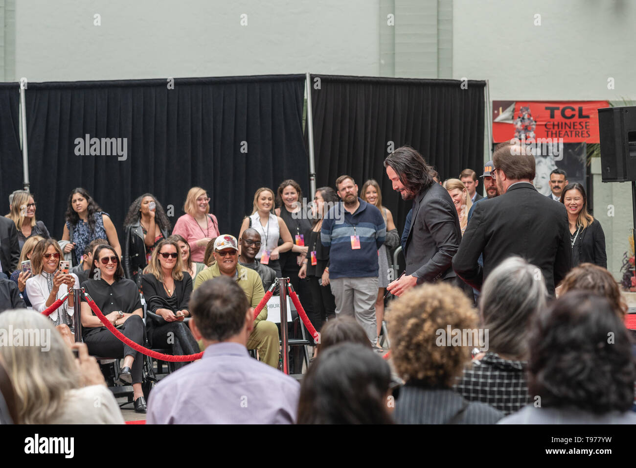 Keanu Reeves. Actor's Handprints and Footprints Cemented on Hollywood ...