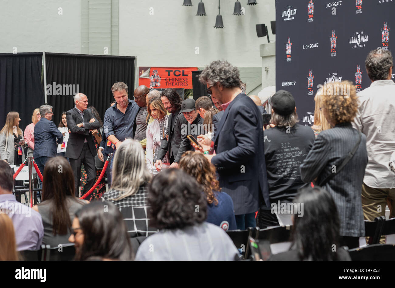 Keanu Reeves. Actor's Handprints and Footprints Cemented on Hollywood ...