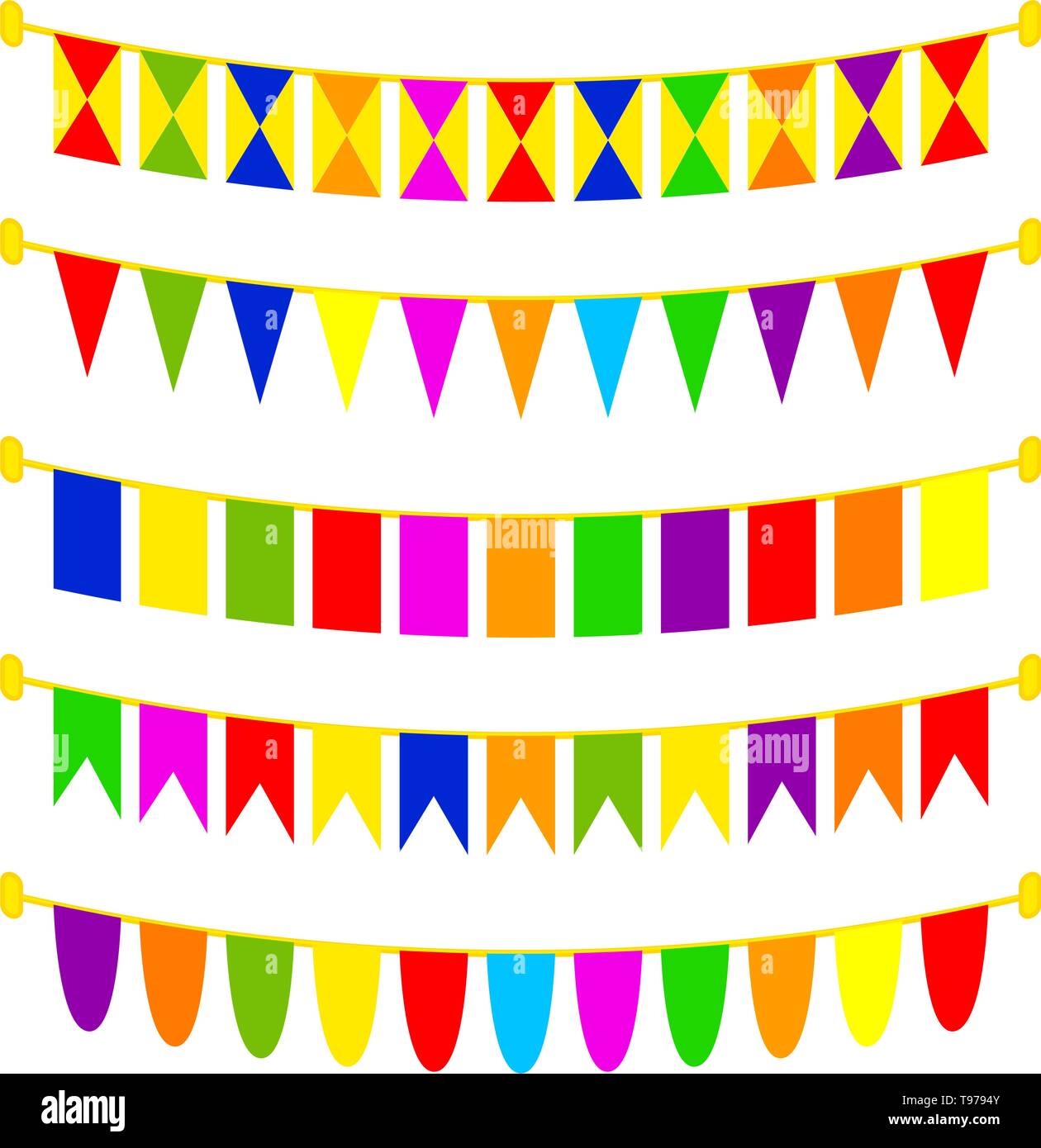 Colorful cartoon holiday flags Stock Vector Image & Art - Alamy