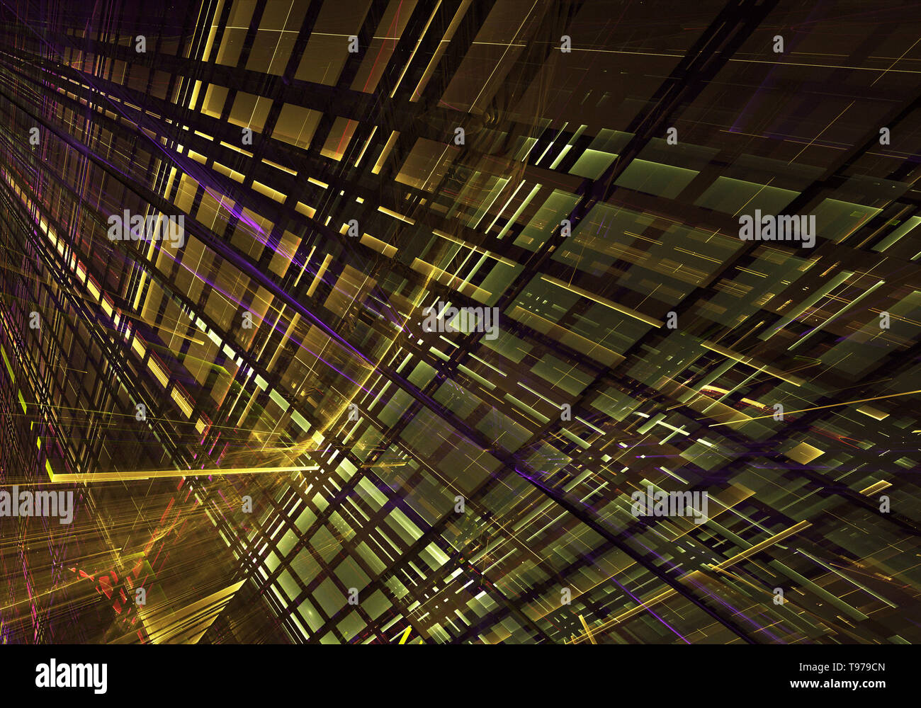 Computer generated abstract tehnology 3D illustration. Three ...