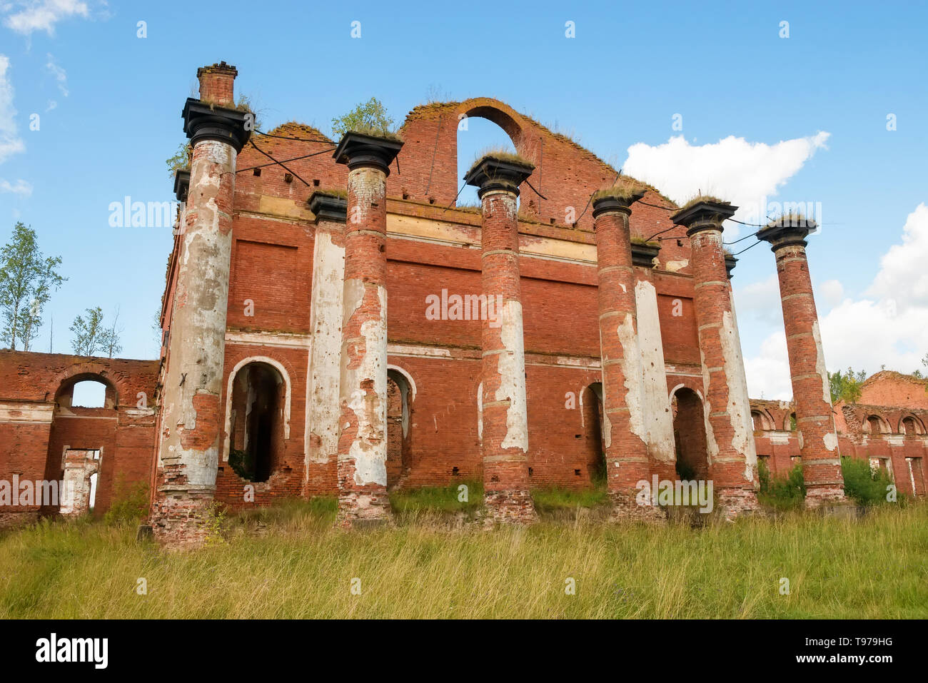 Destroyed Holy Spirit Church. Complex military settlement of Count A. A ...