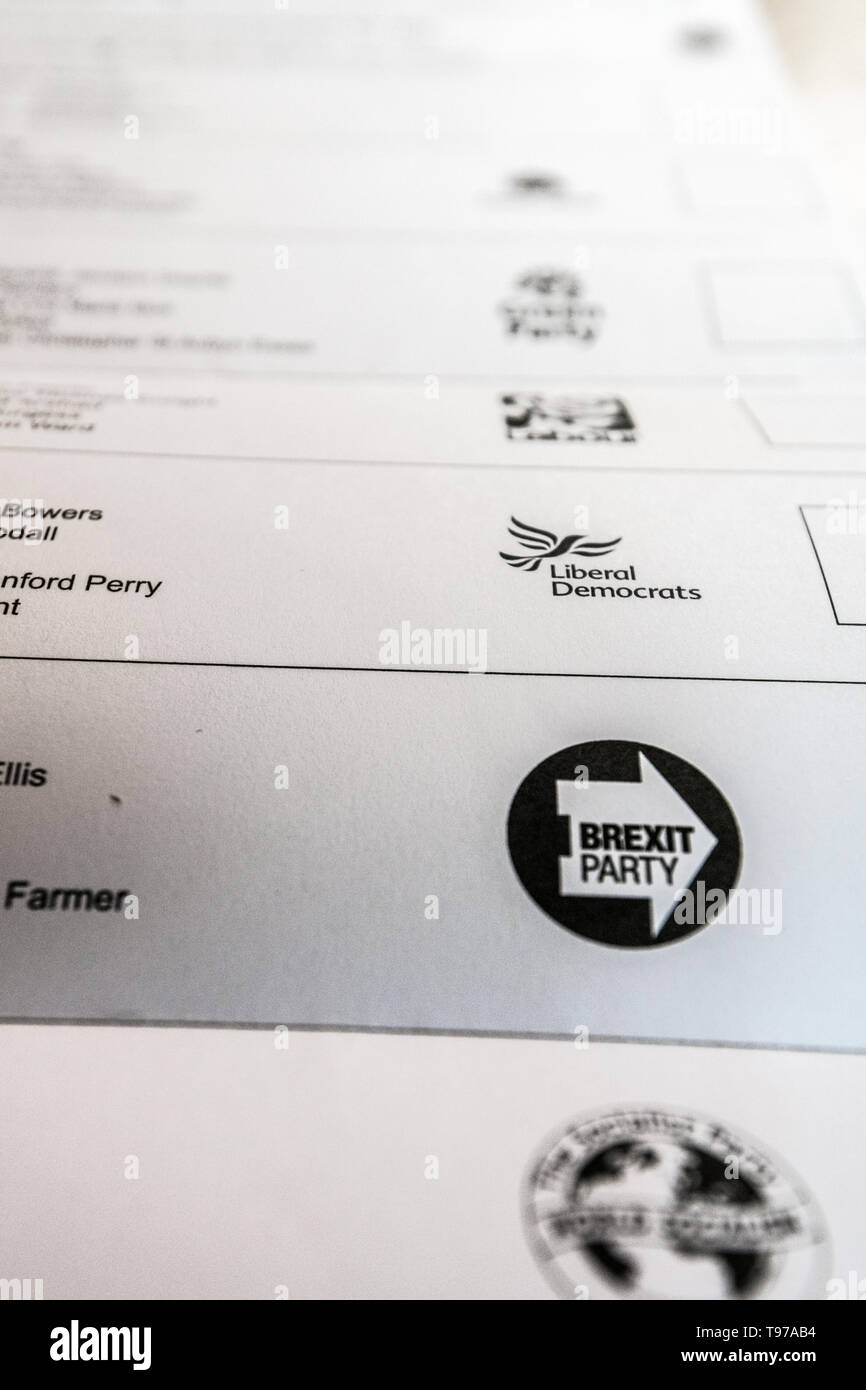 Voting form for the election of members of parliament for hi-res stock ...