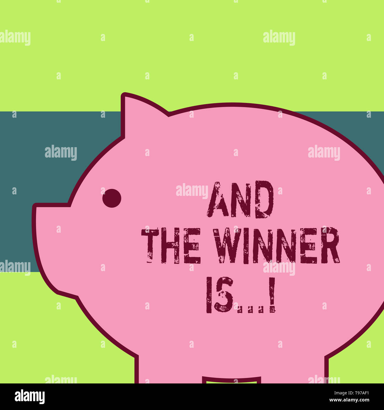 Handwriting text writing And The Winner Is. Conceptual photo announcing ...