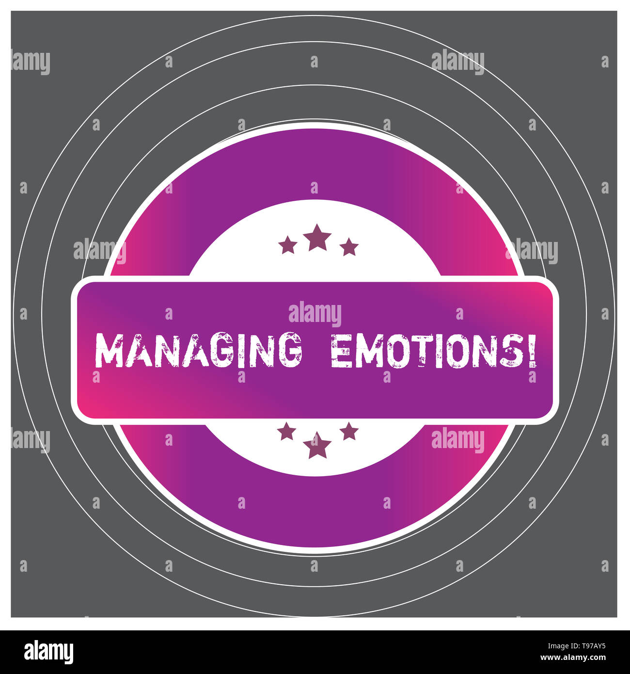 Writing note showing Managing Emotions. Business concept for ability be ...