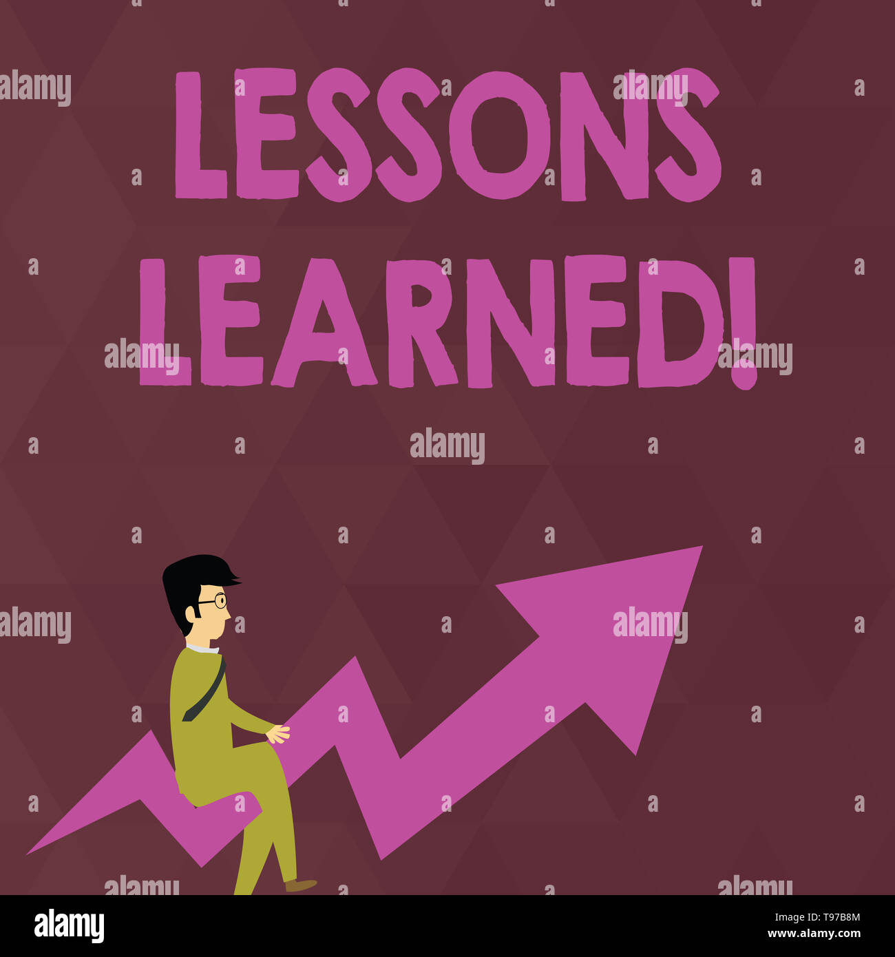 Writing note showing Lessons Learned. Business concept for experiences ...