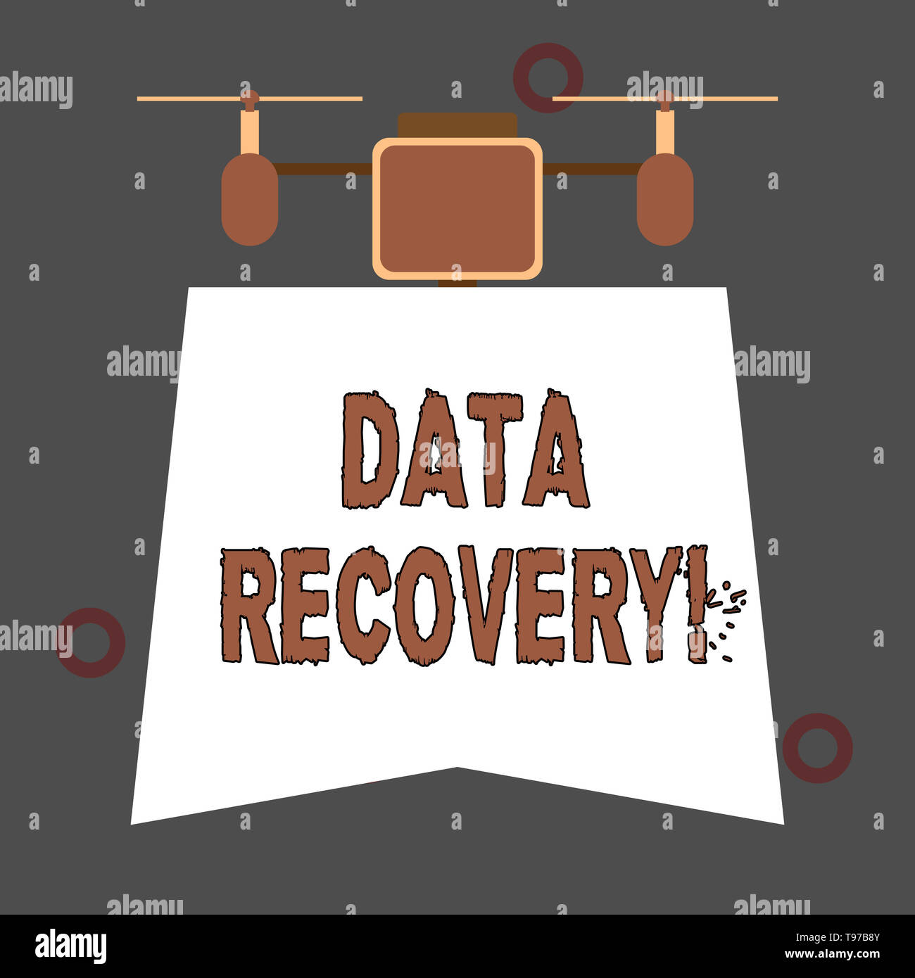 Handwriting text Data Recovery. Conceptual photo process of salvaging ...