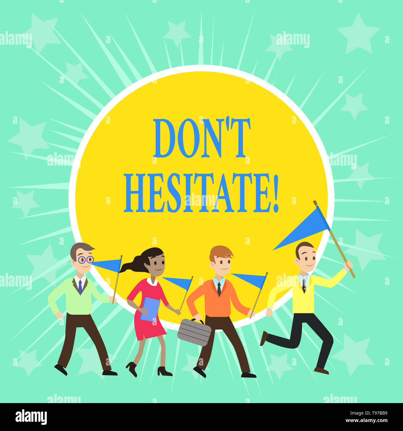Writing note showing Don T Hesitate. Business concept for do something ...