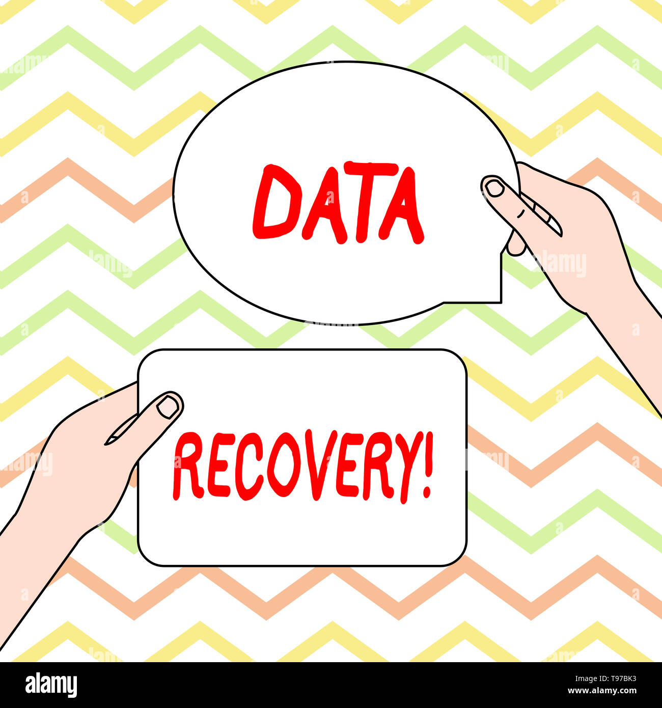 Conceptual hand writing showing Data Recovery. Concept meaning process ...