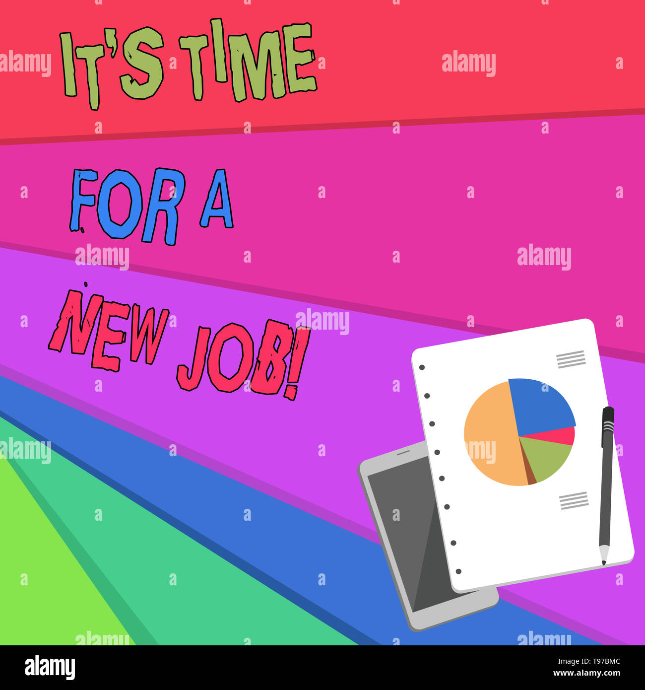 Handwriting text It S Time For A New Job. Conceptual photo having paid ...