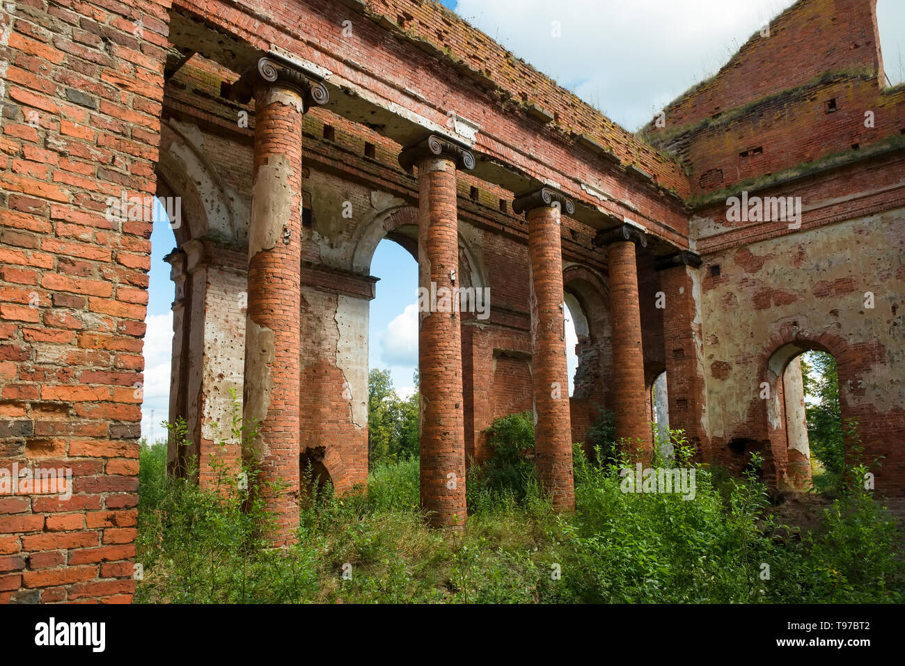 Destroyed Holy Spirit Church. Complex military settlement of Count A. A ...