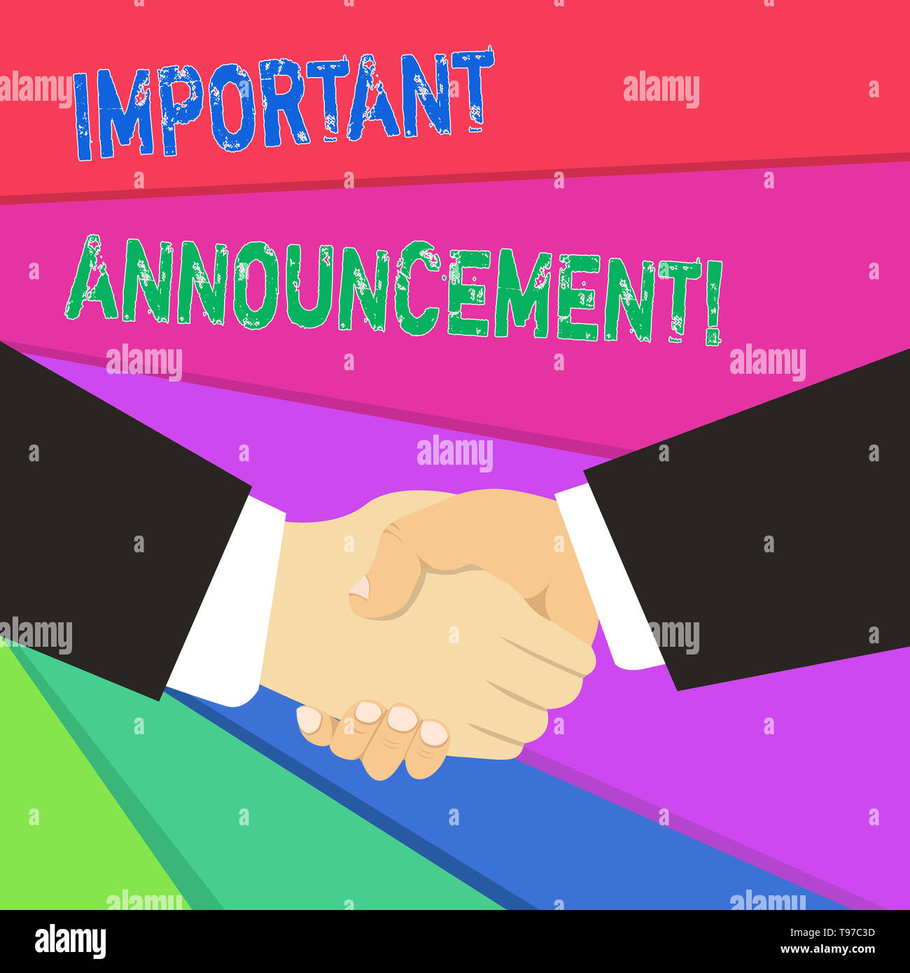 Text sign showing Important Announcement. Business photo showcasing ...