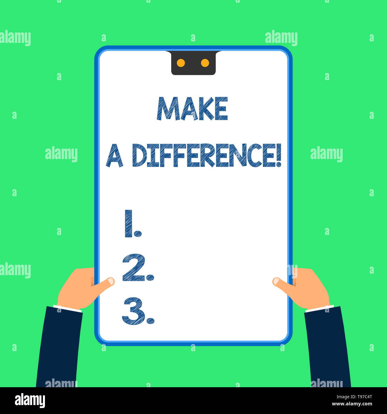 Text sign showing Make A Difference. Business photo text have ...