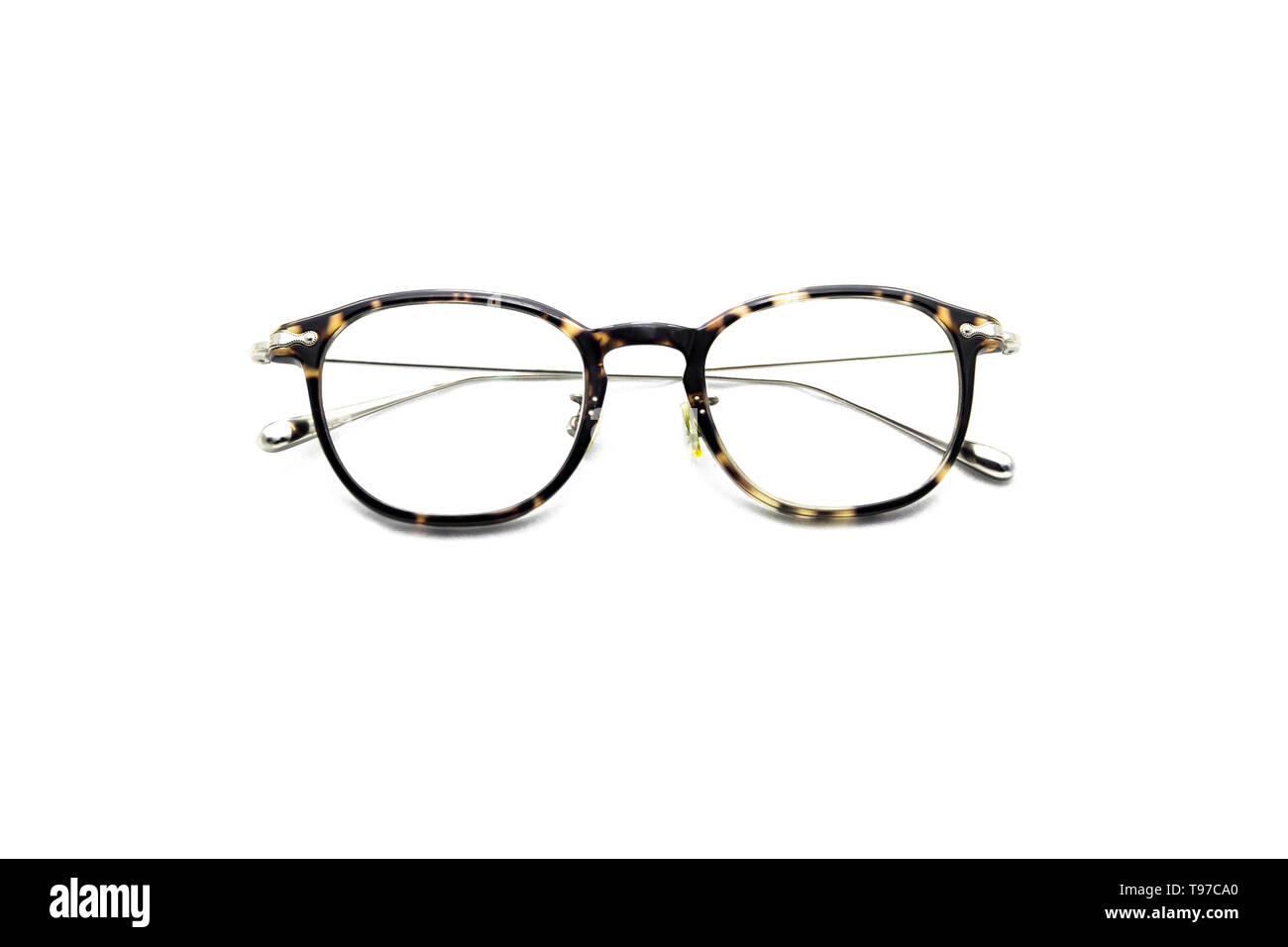 Modern eye glasses isolated on white background Stock Photo - Alamy