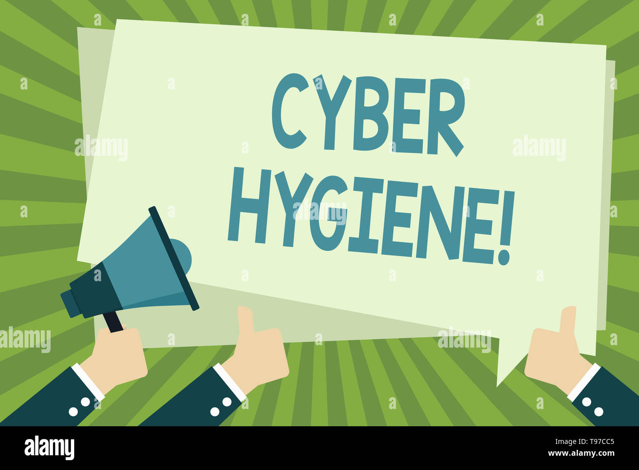 Handwriting Text Writing Cyber Hygiene Conceptual Photo Steps That Computer Users Take To