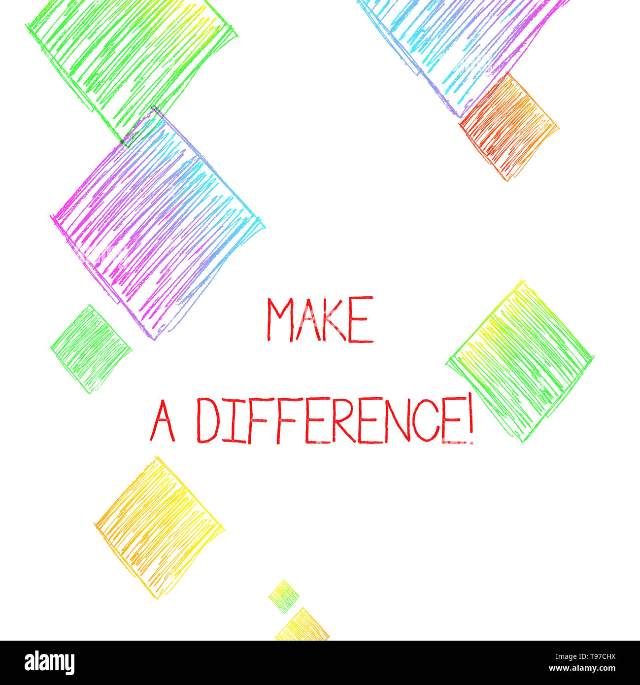 Writing note showing Make A Difference. Business concept for have ...