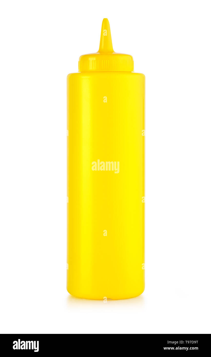 Bottle of Mustard a Isolated on White with a Clipping Path Stock Photo ...