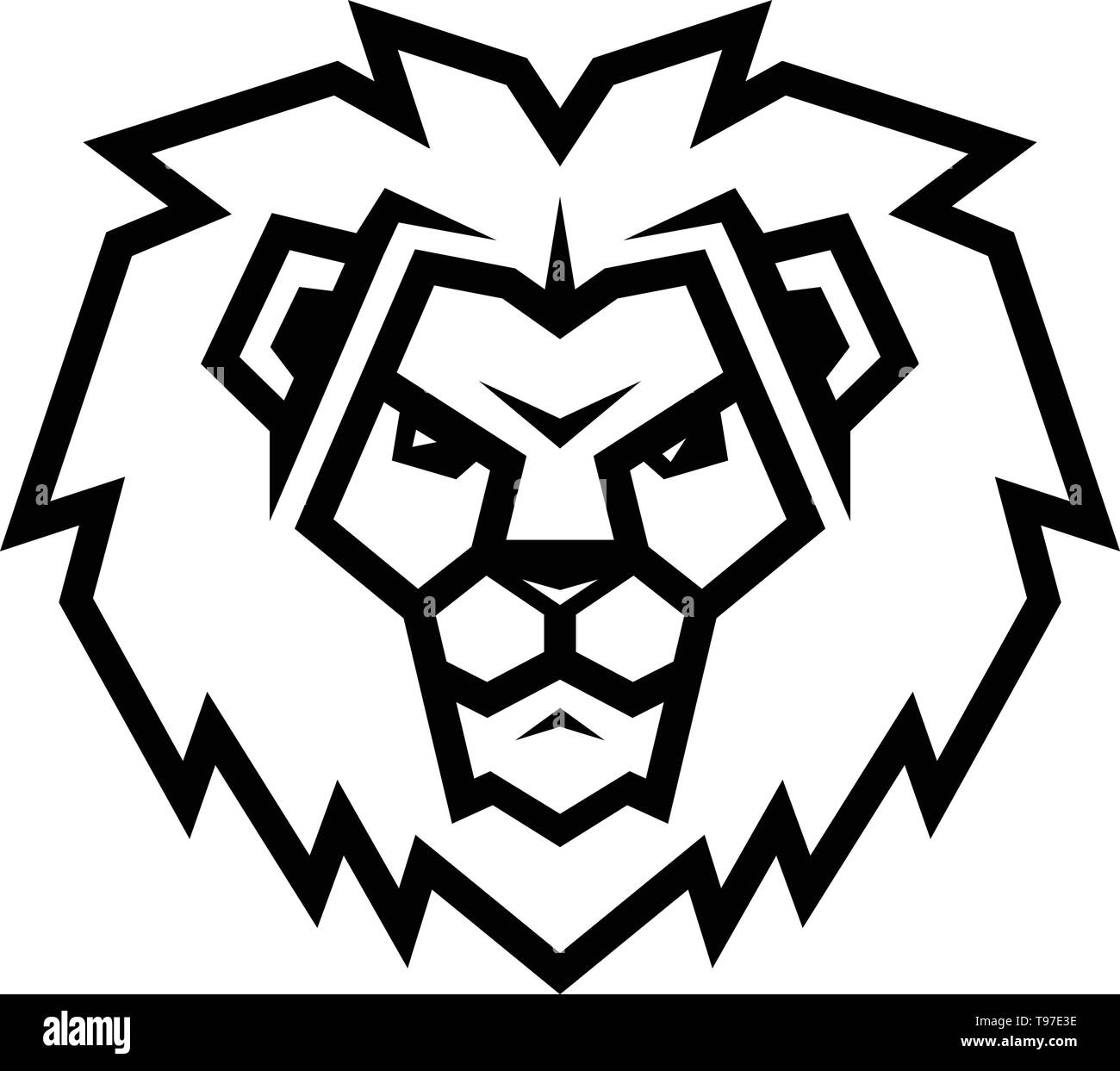 Lion head cartoon illustration Stock Vector Image & Art - Alamy
