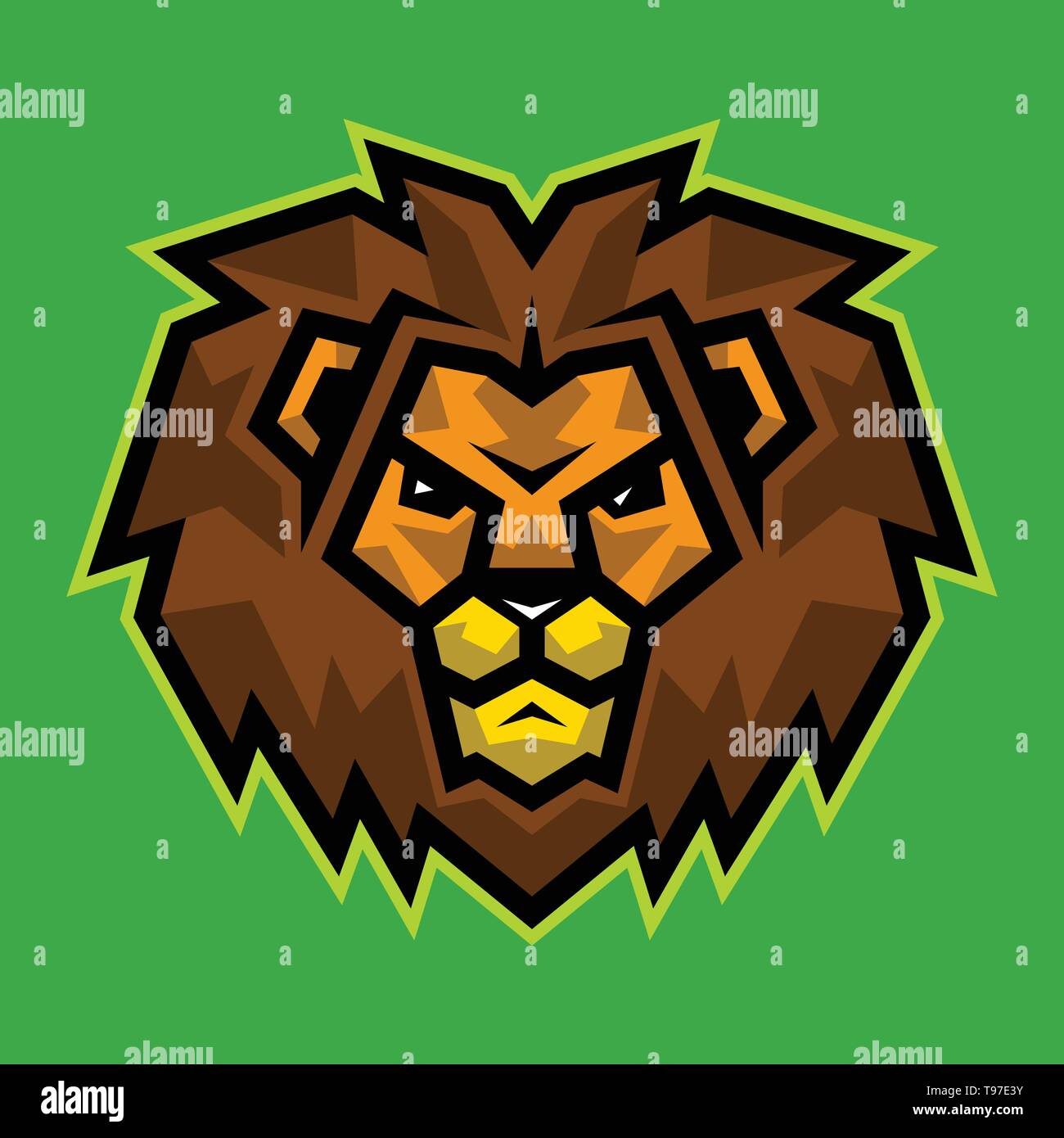 Lion head cartoon illustration Stock Vector Image & Art - Alamy