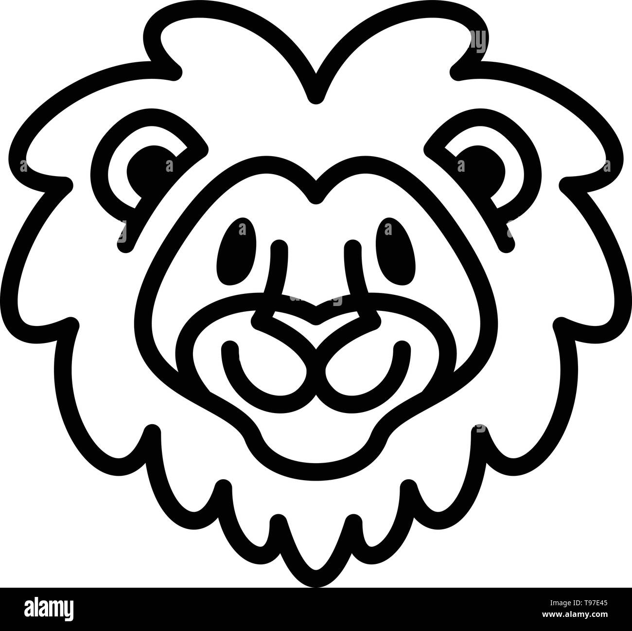 Lion head cartoon illustration Stock Vector Image & Art - Alamy