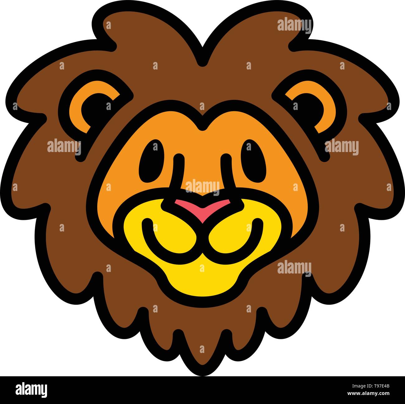 Lion head cartoon illustration Stock Vector Image & Art - Alamy