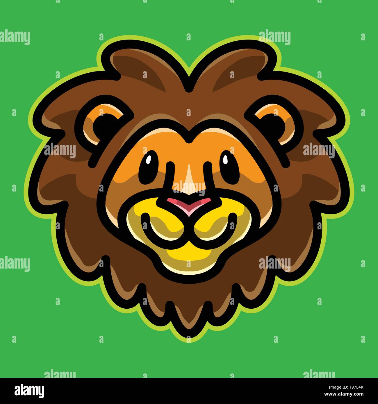 Lion head cartoon illustration Stock Vector Image & Art - Alamy