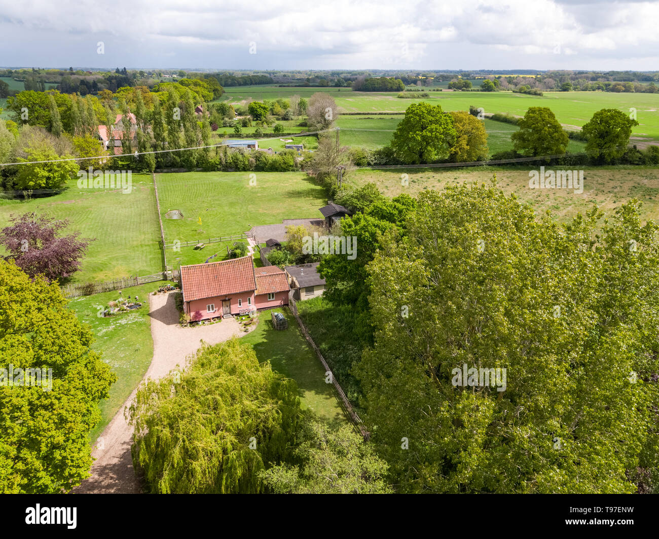 Small barn conversion on Brome Avenue, Eye, Suffolk, England Stock ...