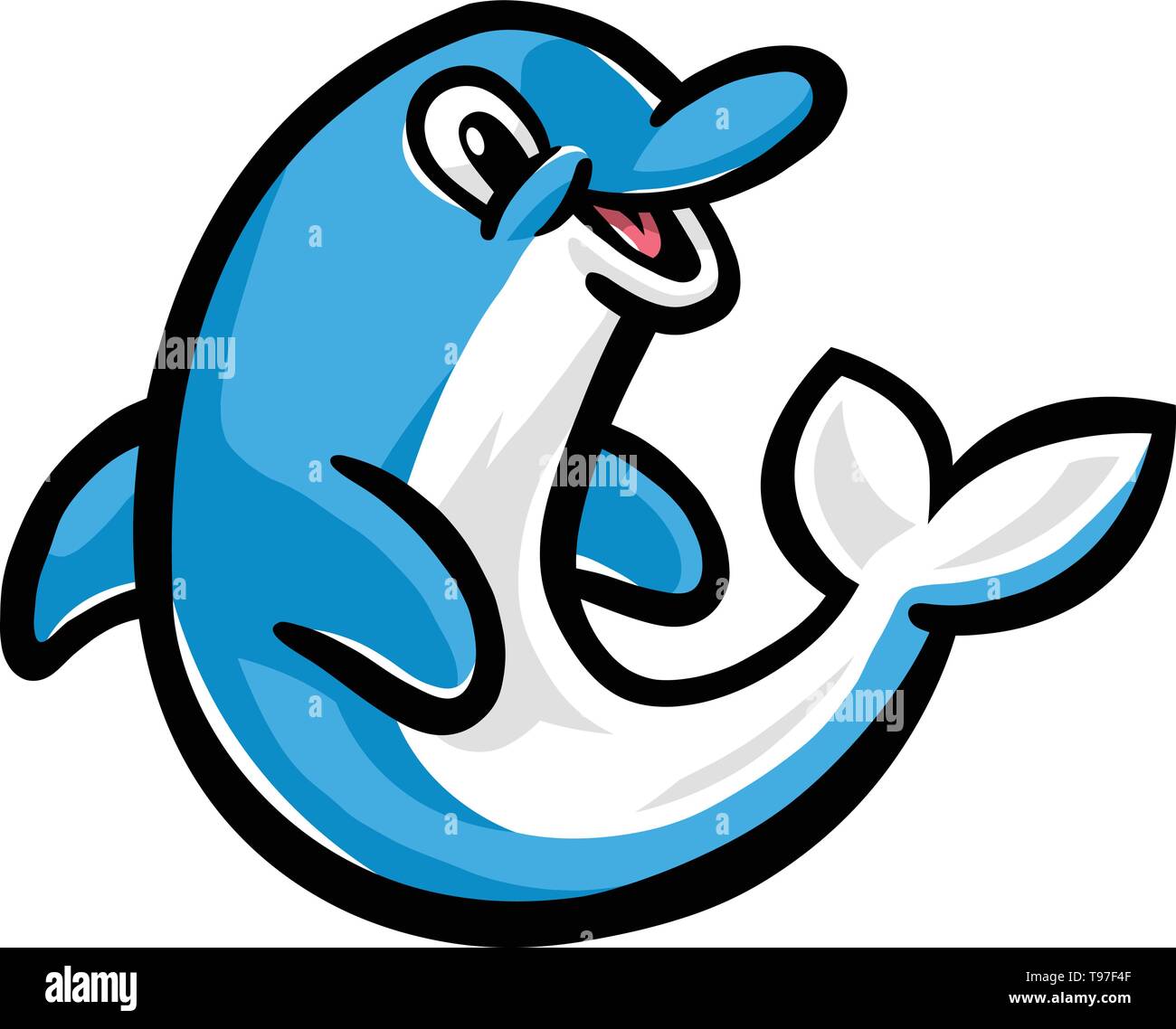 Dolphin cartoon illustration Stock Vector Image & Art - Alamy