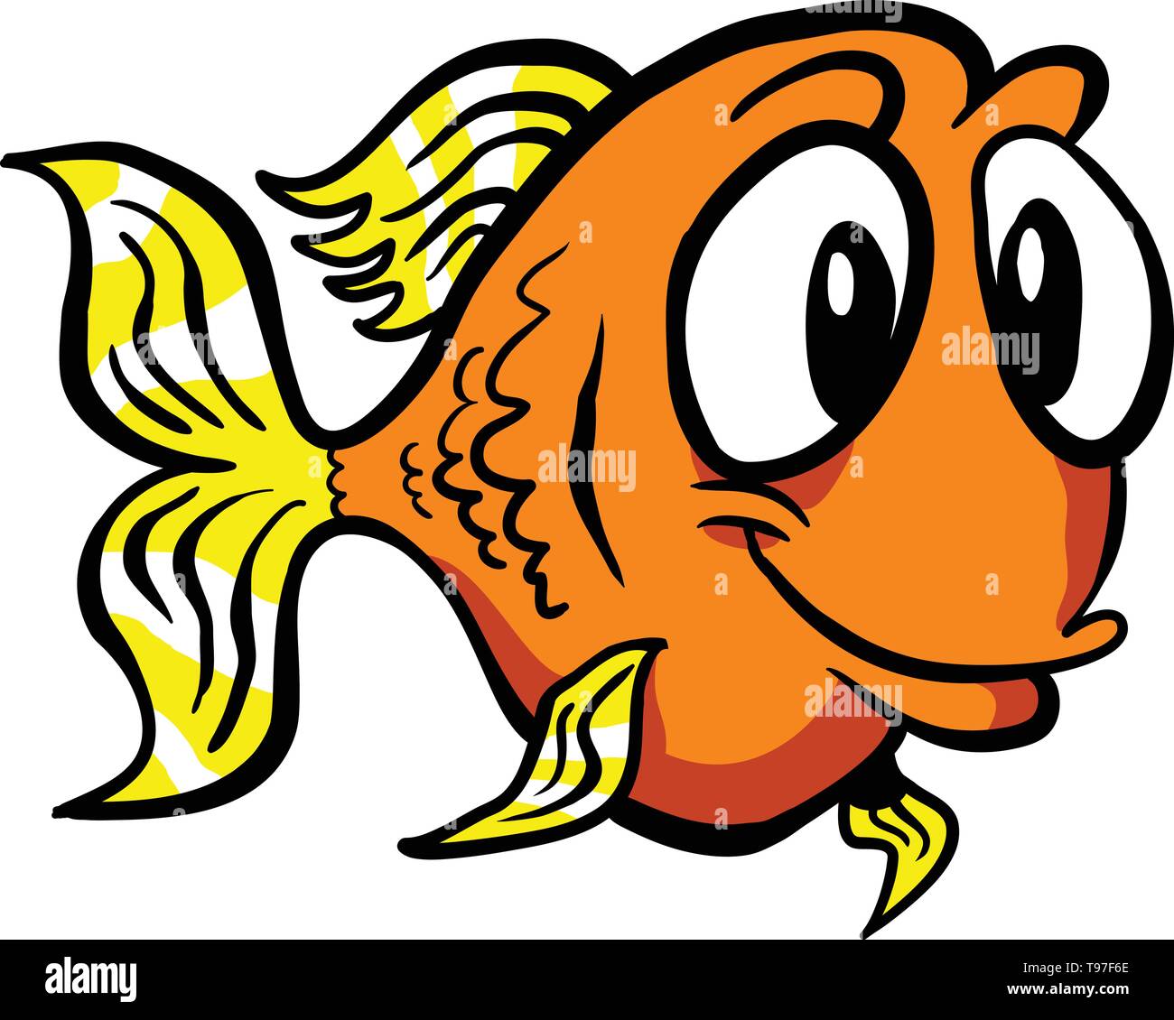 Cute Friendly Fish cartoon Stock Vector Image & Art - Alamy