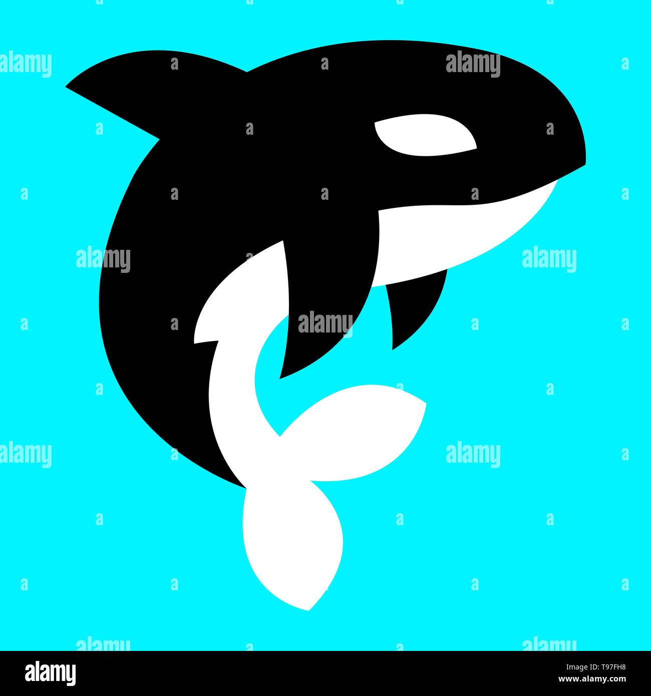 Killer whale (orcinus orca), jump Stock Vector Images - Alamy