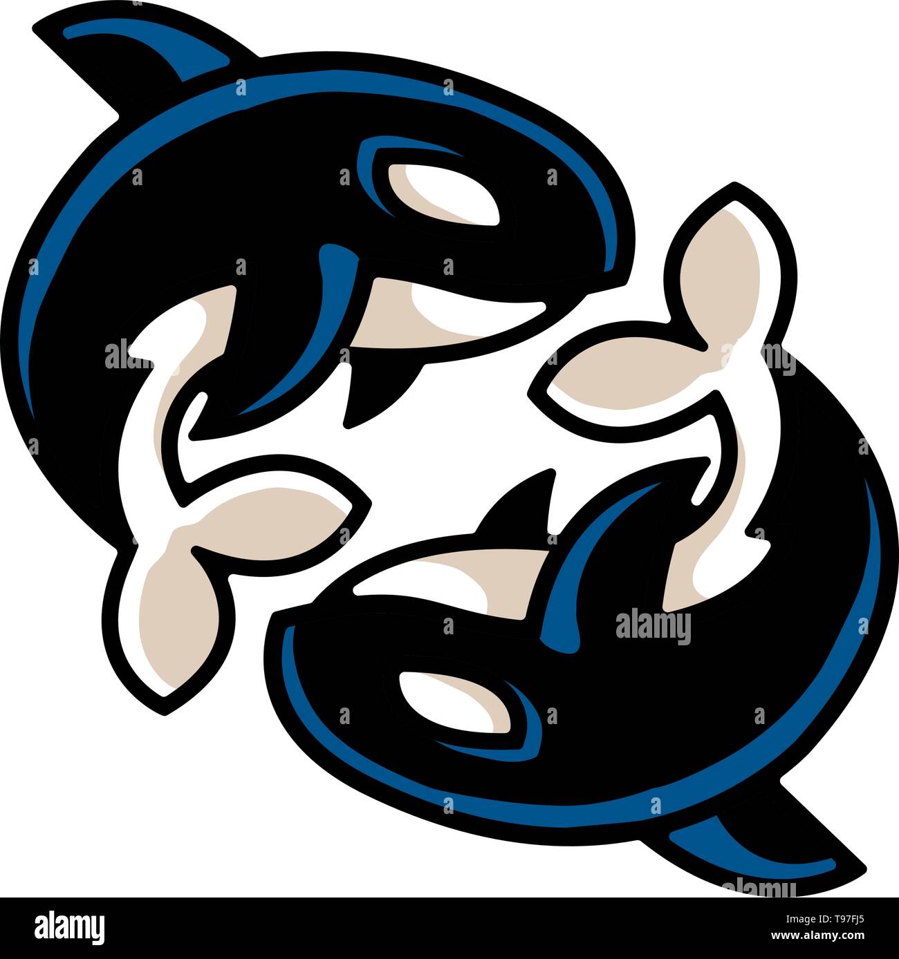 Killer Whale Orca illustration Stock Vector Image & Art - Alamy