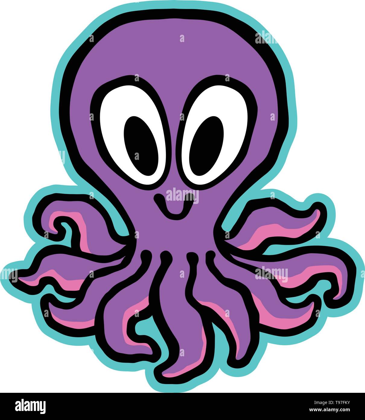 Cartoon octopus head hi-res stock photography and images - Alamy