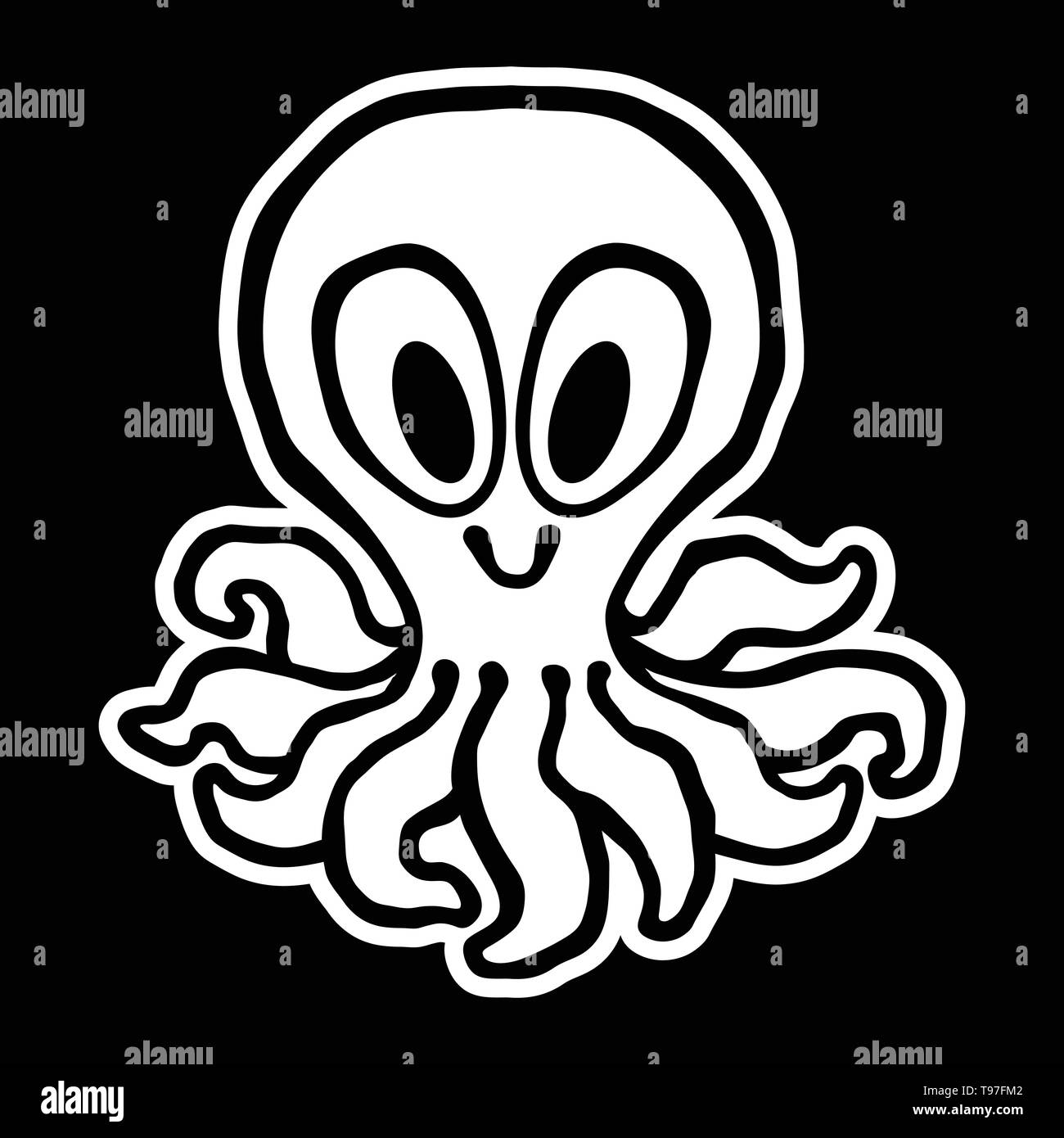 Cartoon octopus head hi-res stock photography and images - Alamy